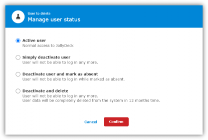 How do I deactivate and/or delete a user?